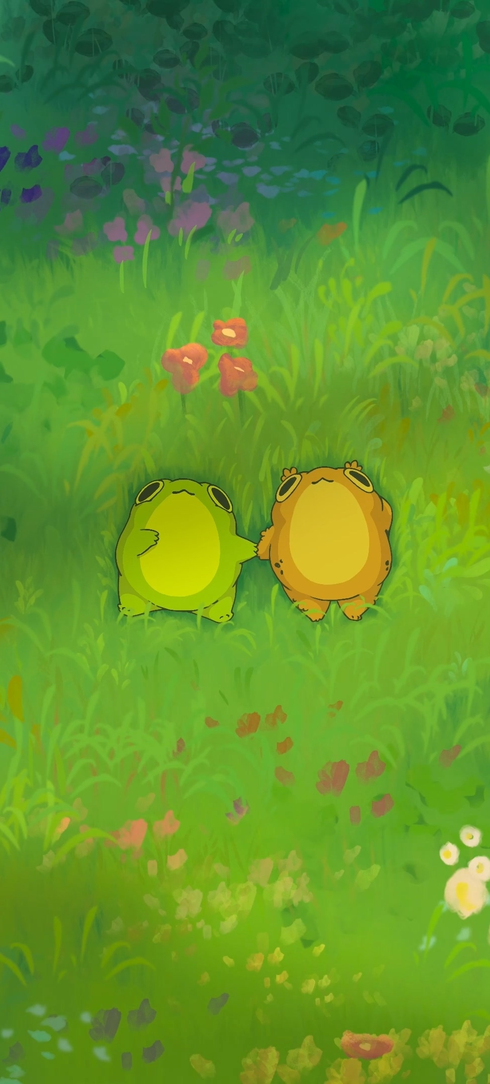 AbiToads 夫妇 数字 艺术 插图 数字 绘画 自然 动物 蟾蜍 植物 花卉 电脑贴纸 4K壁纸_壁纸下载 - 壁纸汇